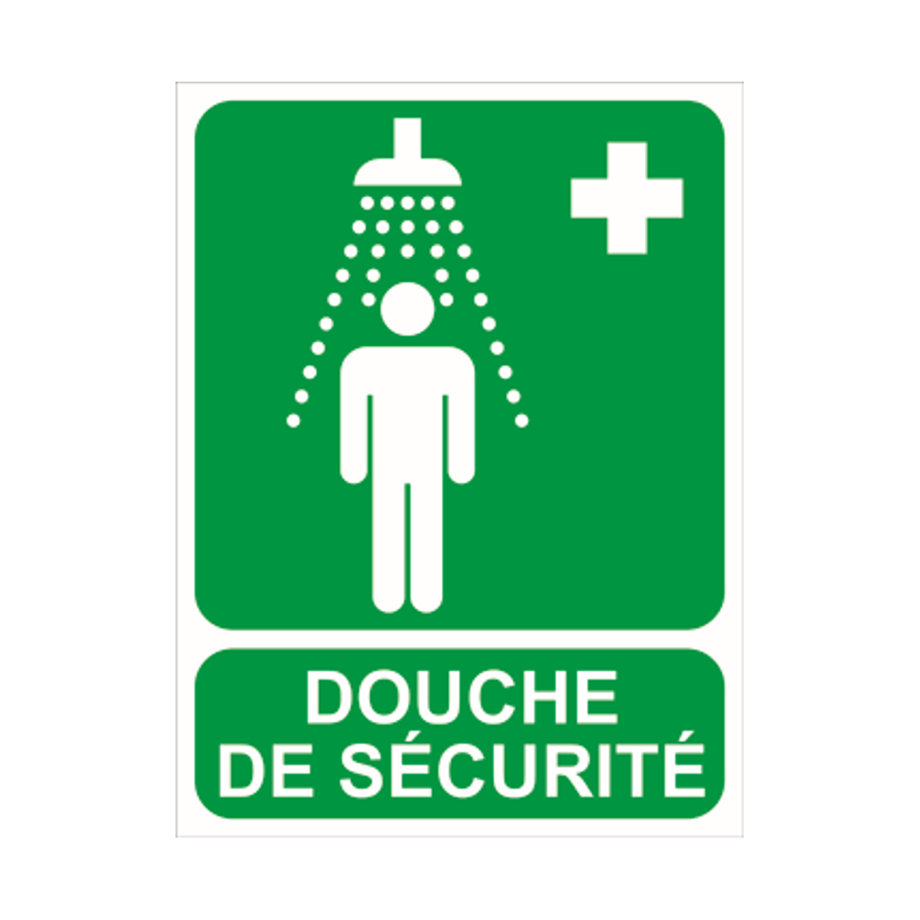 Panneau de signalisation : Douche | Passion Prévention
